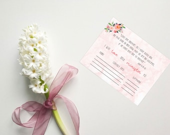 Ministering Assignment Cards LDS Relief Society Printable | Etsy