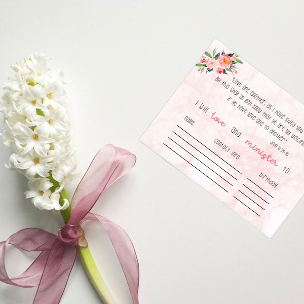 Ministering Assignment Cards - Etsy