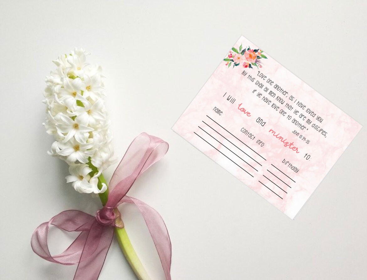 Ministering Assignment Cards - LDS Relief Society - Printable - Etsy