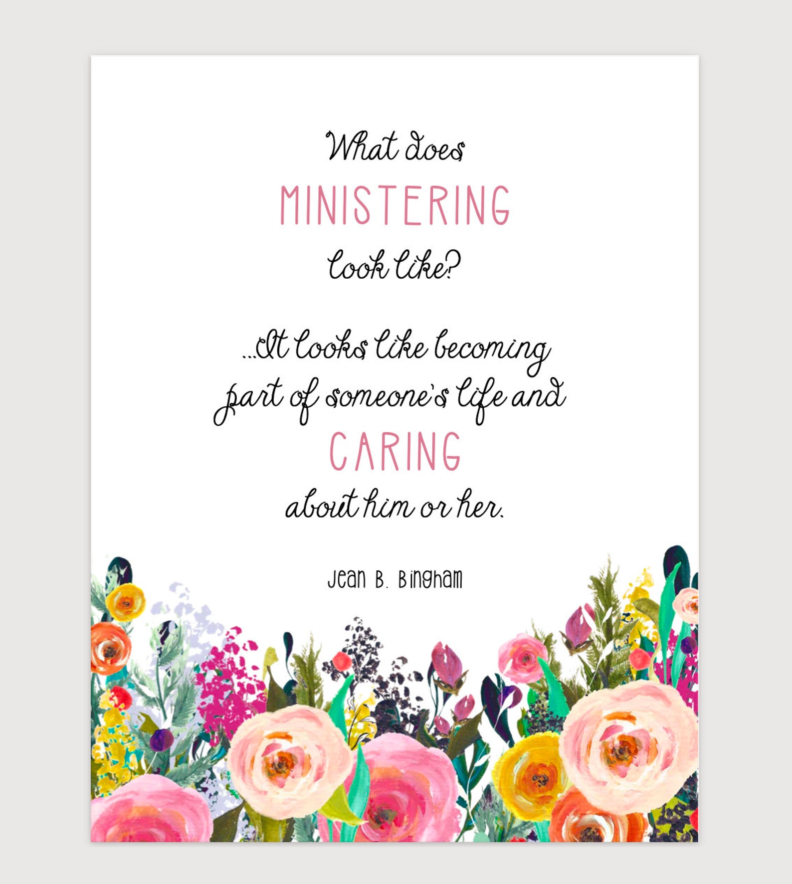 Ministering Printable | LDS Relief Society Ministering | Poster/binder ...