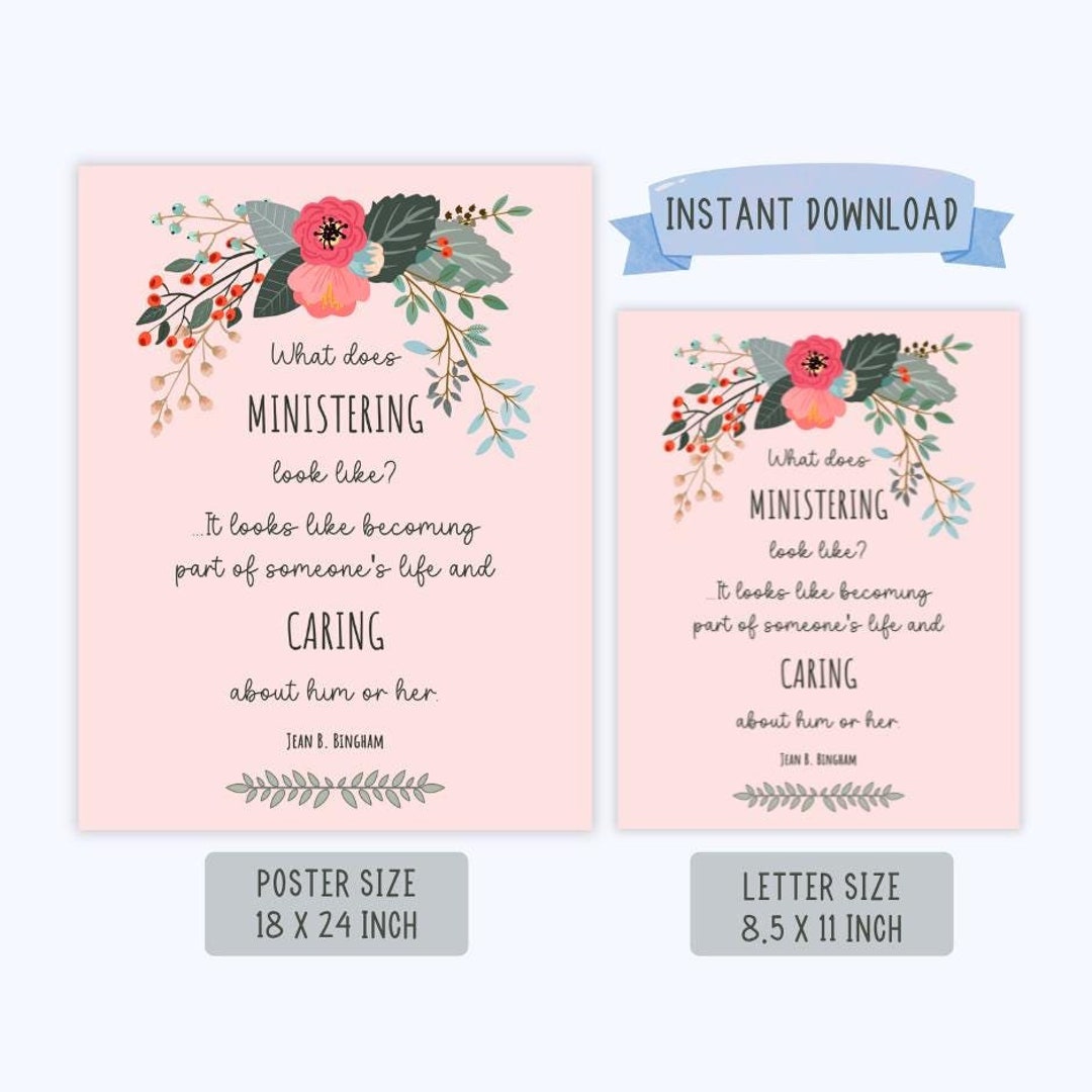 What Does Ministering Look Like? LDS Printable Poster + Handout | Jean ...