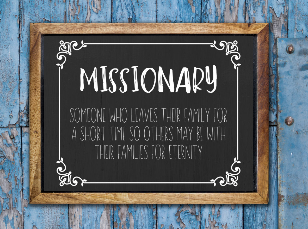 LDS Missionary Poster / Wall Art - Chalkboard Printable - Etsy