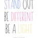 LDS "stand Out. Be Different. Be a Light." Nelson Quote - Etsy