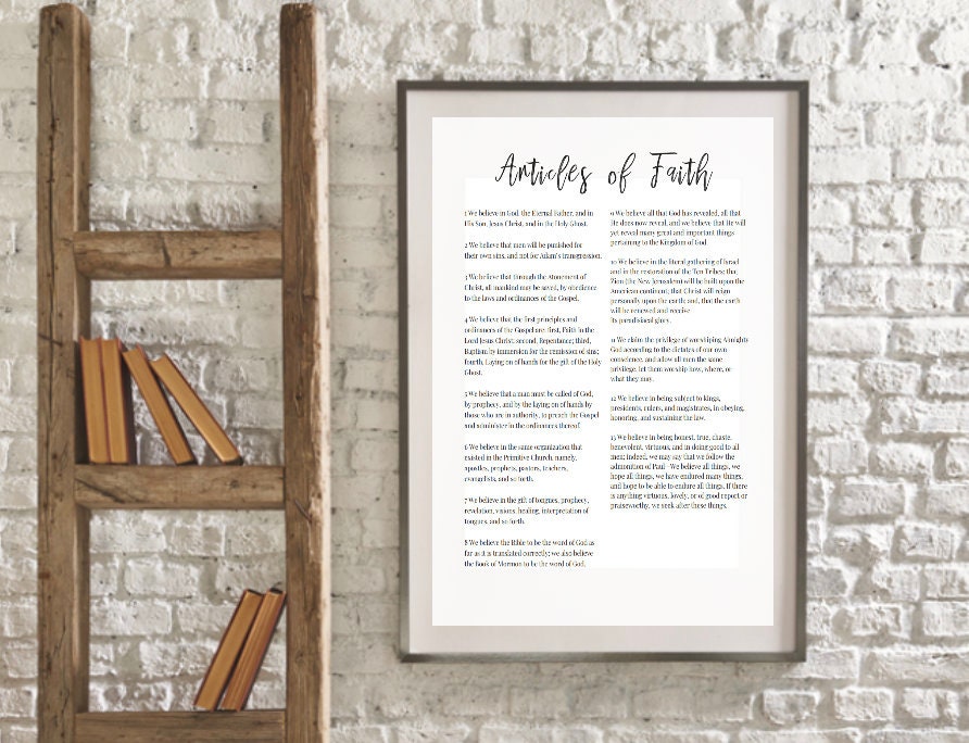 Articles of Faith - LDS - Printable Poster - Etsy