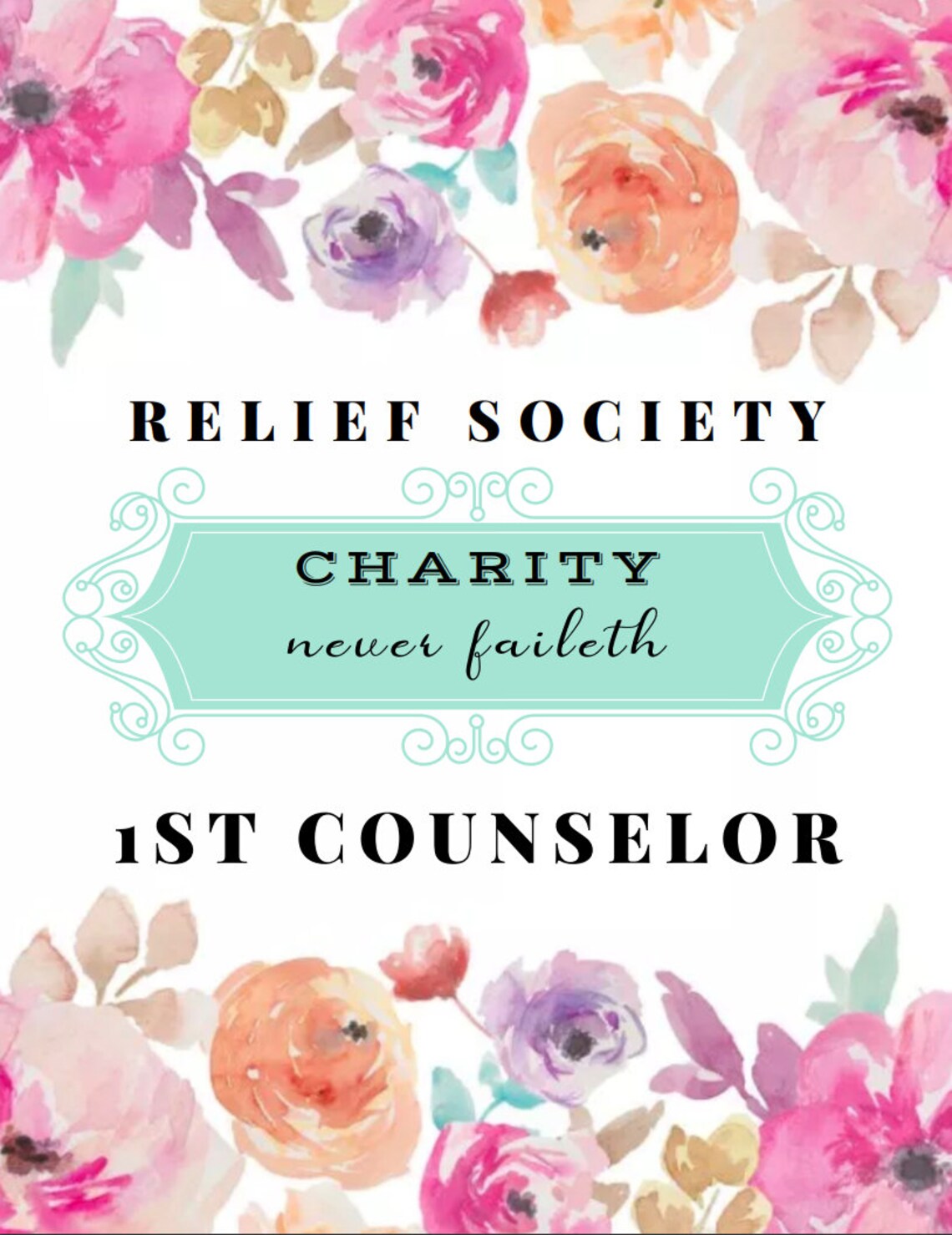 LDS Relief Society Presidency Binder Covers - Printable - Etsy