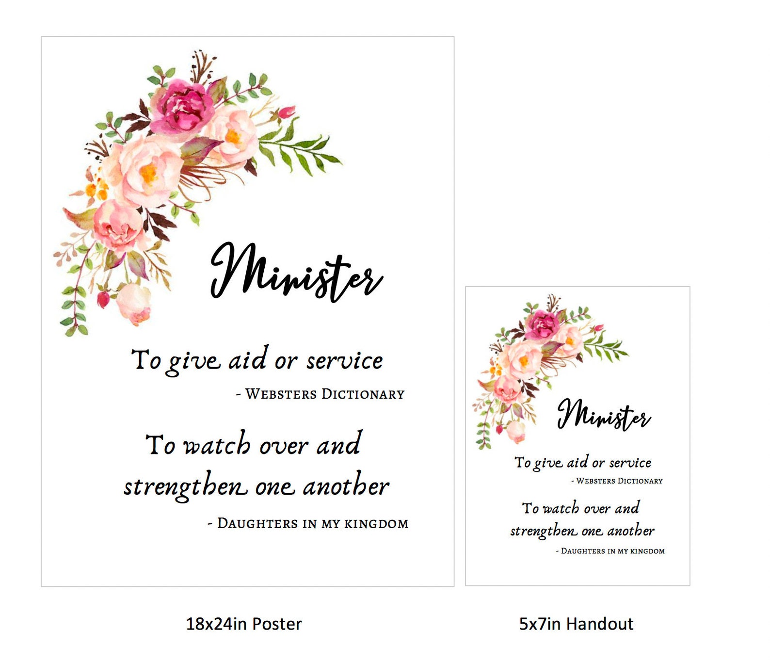 Minister Poster - LDS - Printable - Lesson Handout / Poster - Etsy