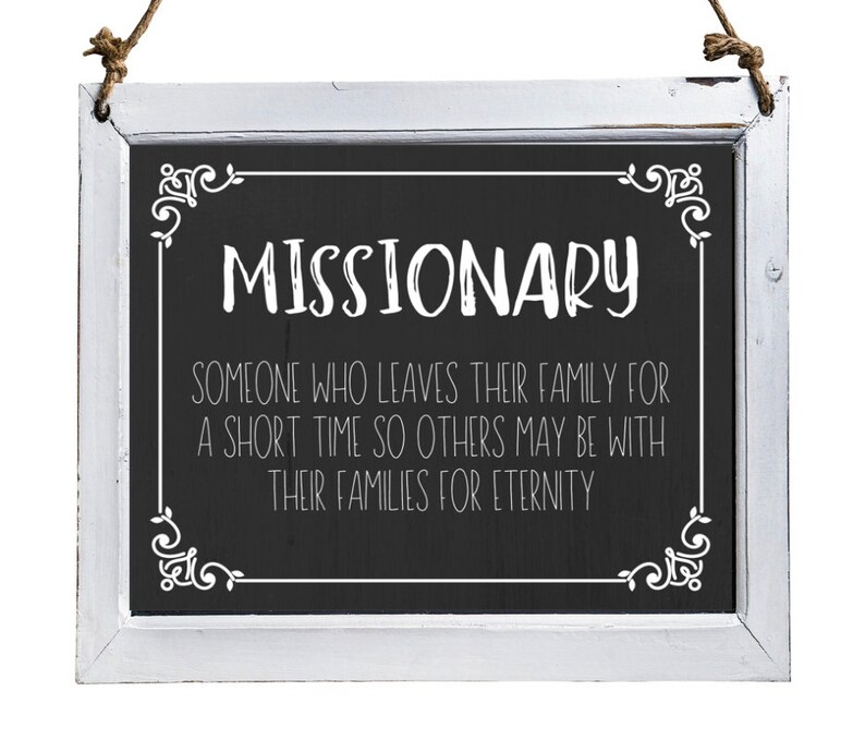 LDS Missionary Poster / Wall Art - Chalkboard Printable - Etsy