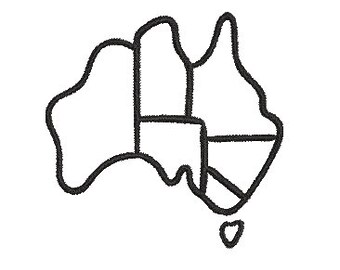 Map Embroidery Design Map of Australia Embroidery Design - Etsy