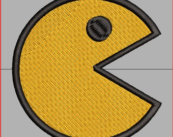 Pacman Embroidery Design - Etsy