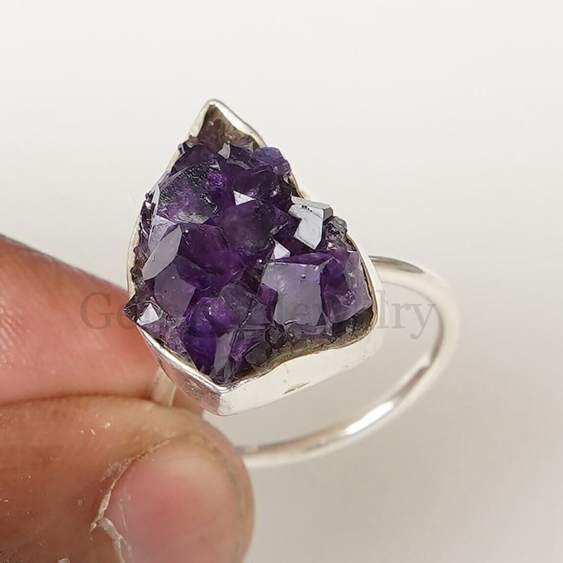 Raw Crystal Rings - Etsy