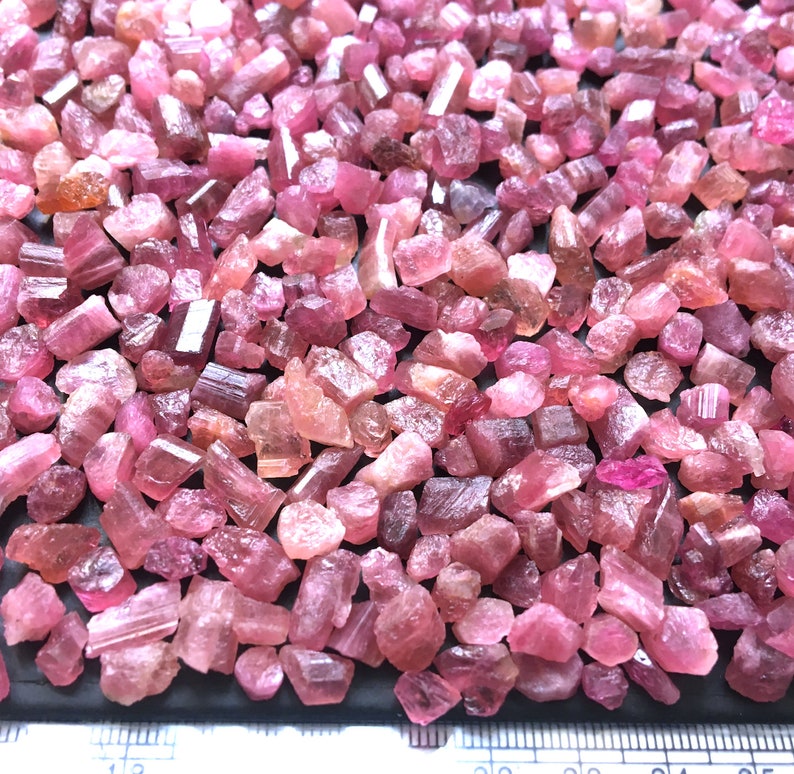 Raw Pink Tourmaline Rubellite Natural from Madagascar Crystal | Etsy