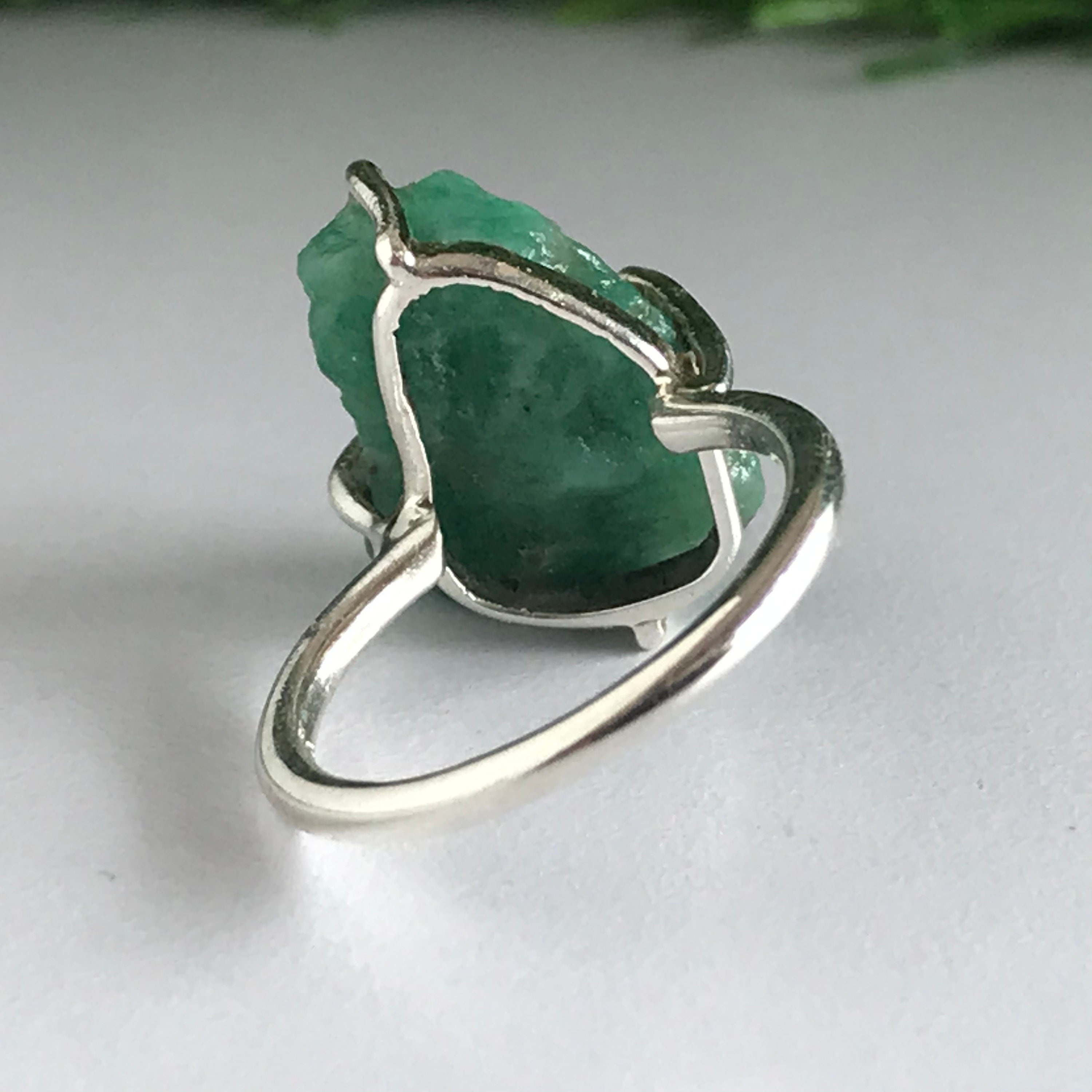 Brazilian Emerald Ring, Emerald Crystal Ring, Handmade Silver Jewelry ...