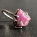 Raw Ruby Silver Ring, Natural Uncut Crystal, Handmade Silver Jewelry ...