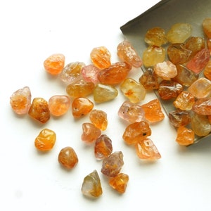 Yellow Spinel Crystal Rough Stone, 6-9 Mm Raw Spinel Loose, Multi ...