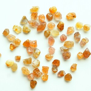 Yellow Spinel Crystal Rough Stone, 6-9 Mm Raw Spinel Loose, Multi ...