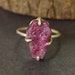 Raw Ruby Silver Ring Natural Uncut Crystal Handmade Silver - Etsy