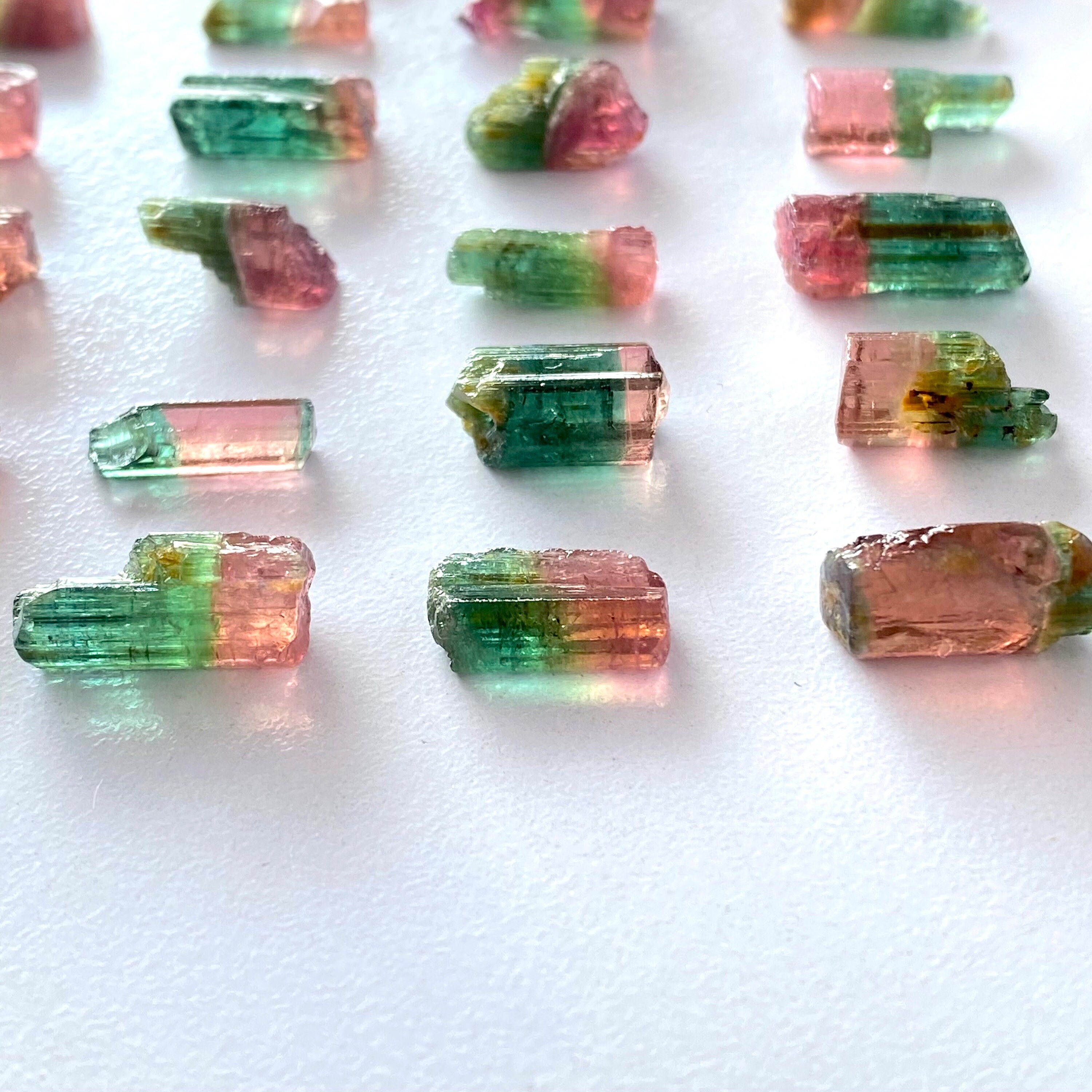 RESERVE | 33 Pieces Watermelon Bio Tourmaline Gemstone Smooth Slices ...