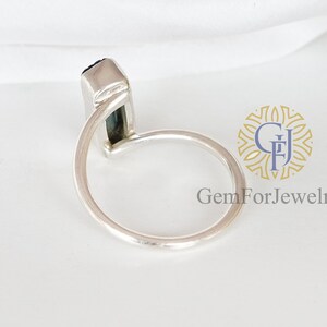 Indicolite Tourmaline Pencil Ring, Raw Tourmaline Stick Ring, Twisted ...