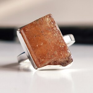 Raw Crystal Ring Rough Gemstone Natural Silver Artisan | Etsy