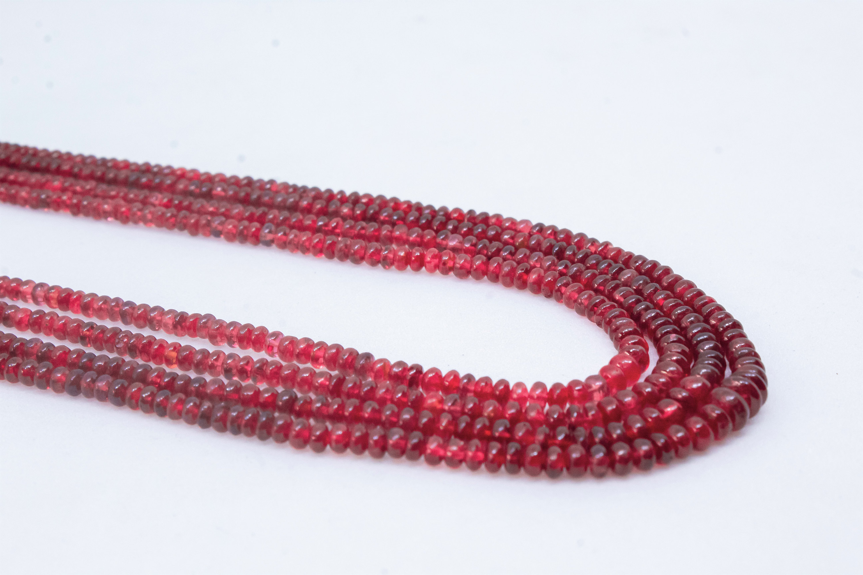 Genuine Red Spinel Smooth Rondelle Necklace 2-5mm Plain Hand - Etsy