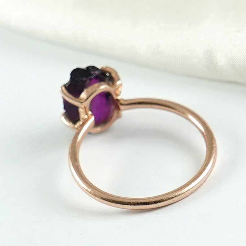 Raw GRAPE Garnet Ring Rhodolite Grape Garnet JEWELRY Raw - Etsy