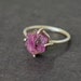 Raw Ruby Silver Ring Natural Uncut Crystal Handmade Silver - Etsy