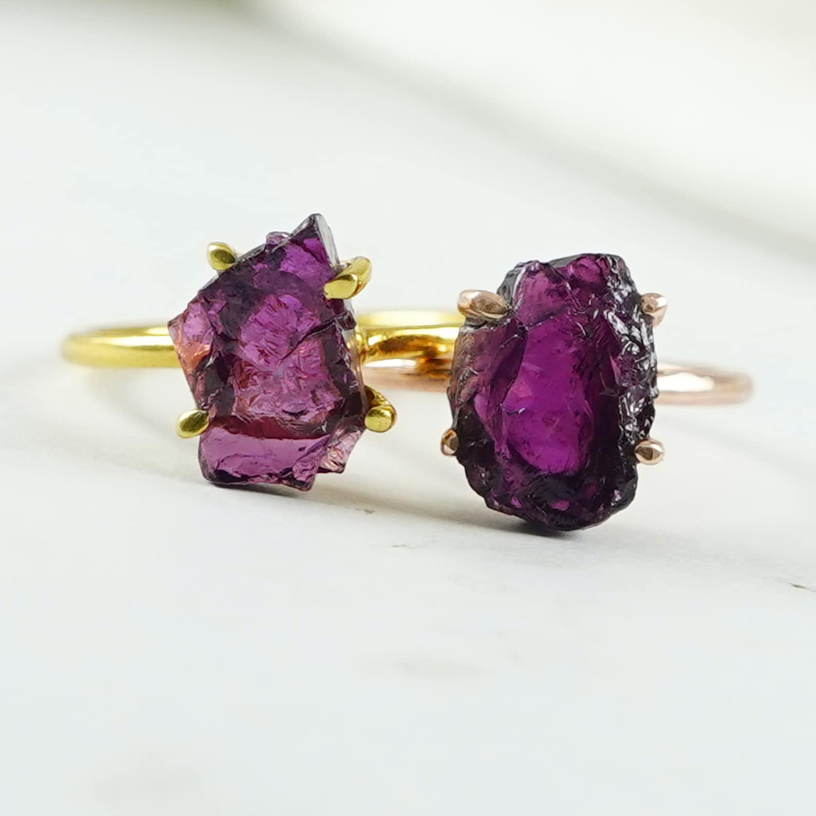 Raw GRAPE Garnet Ring Rhodolite Grape Garnet JEWELRY Raw - Etsy