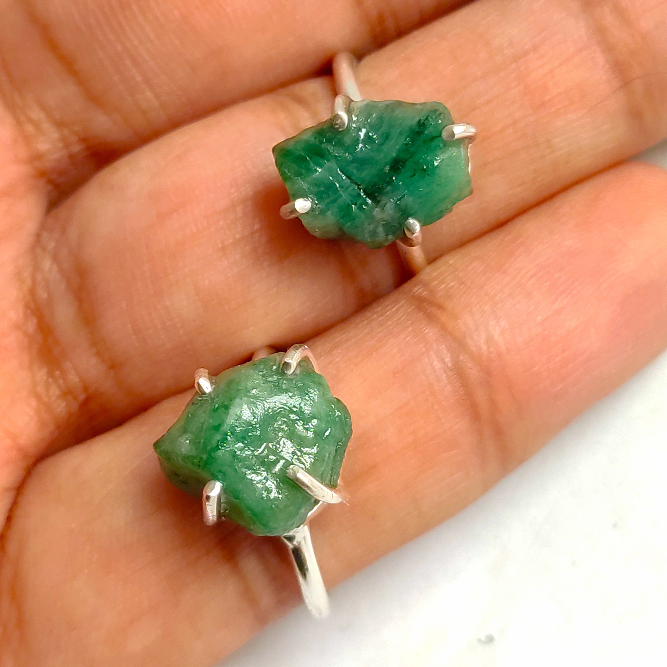 Brazilian Emerald Ring, Emerald Crystal Ring, Handmade Silver Jewelry ...