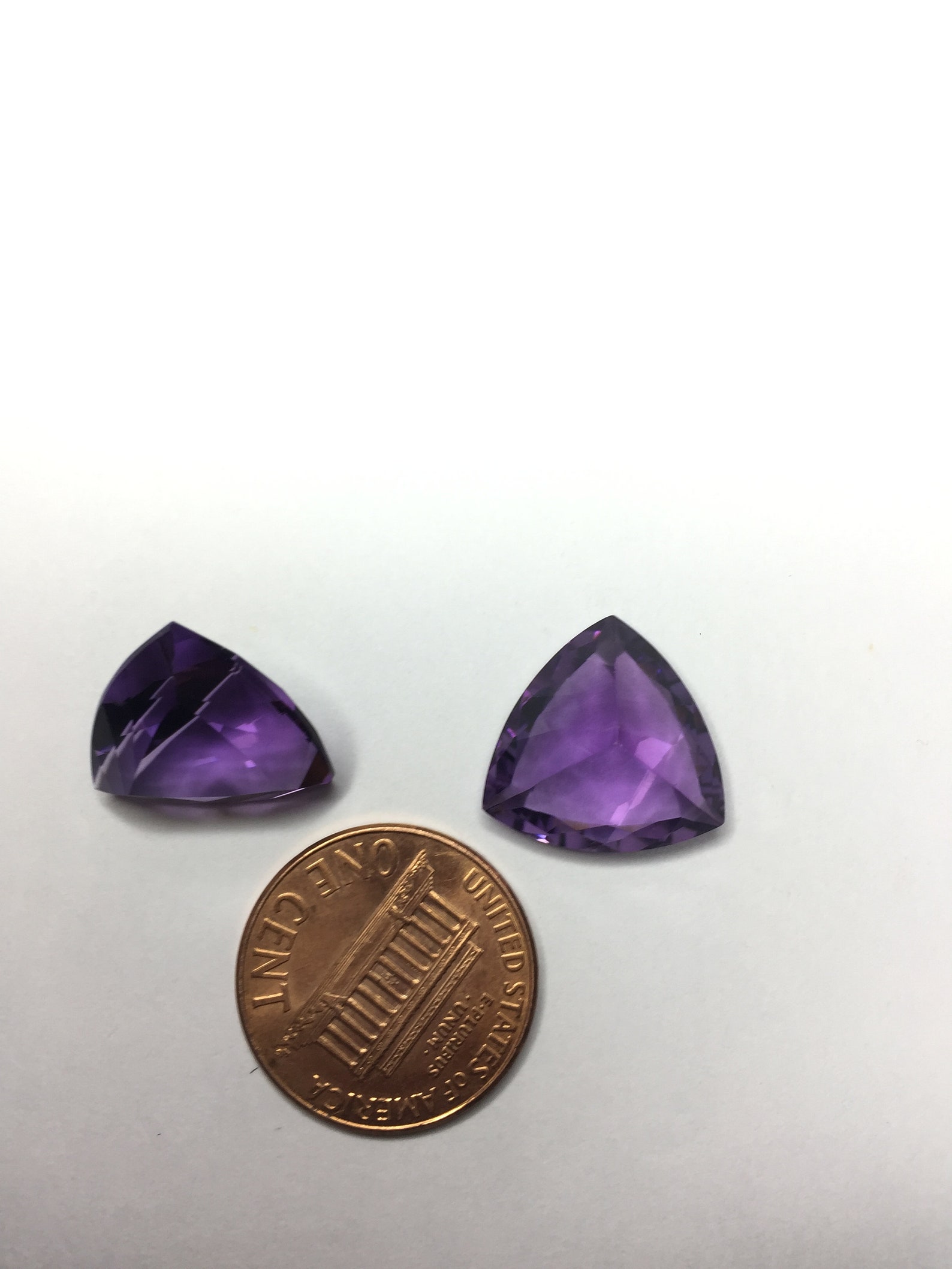 Royal Purple Amethyst Trillion Pair Natural African Amethyst | Etsy