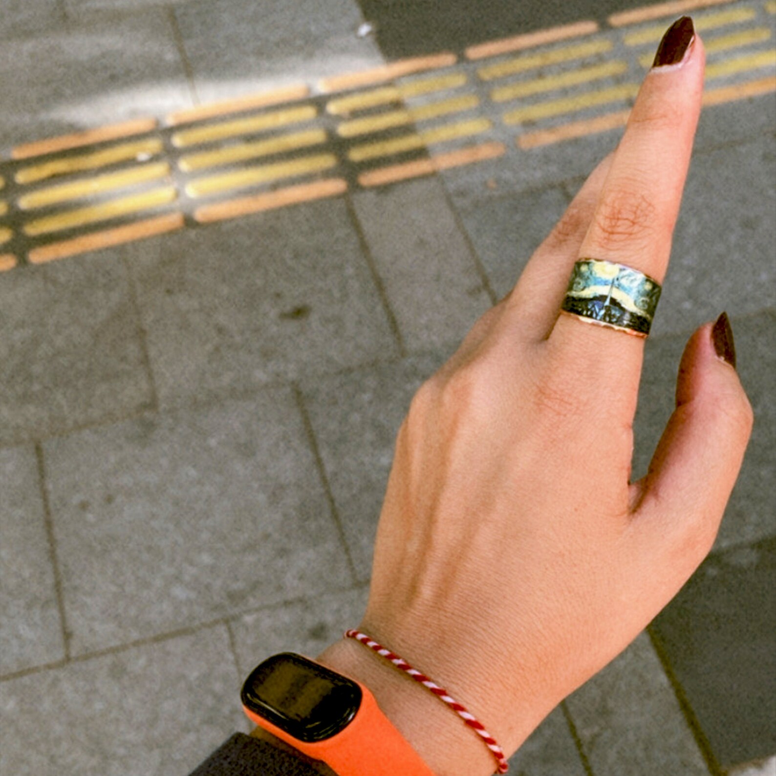 Van Gogh the Starry Night Print Handmade Ring Van Gogh Ring - Etsy