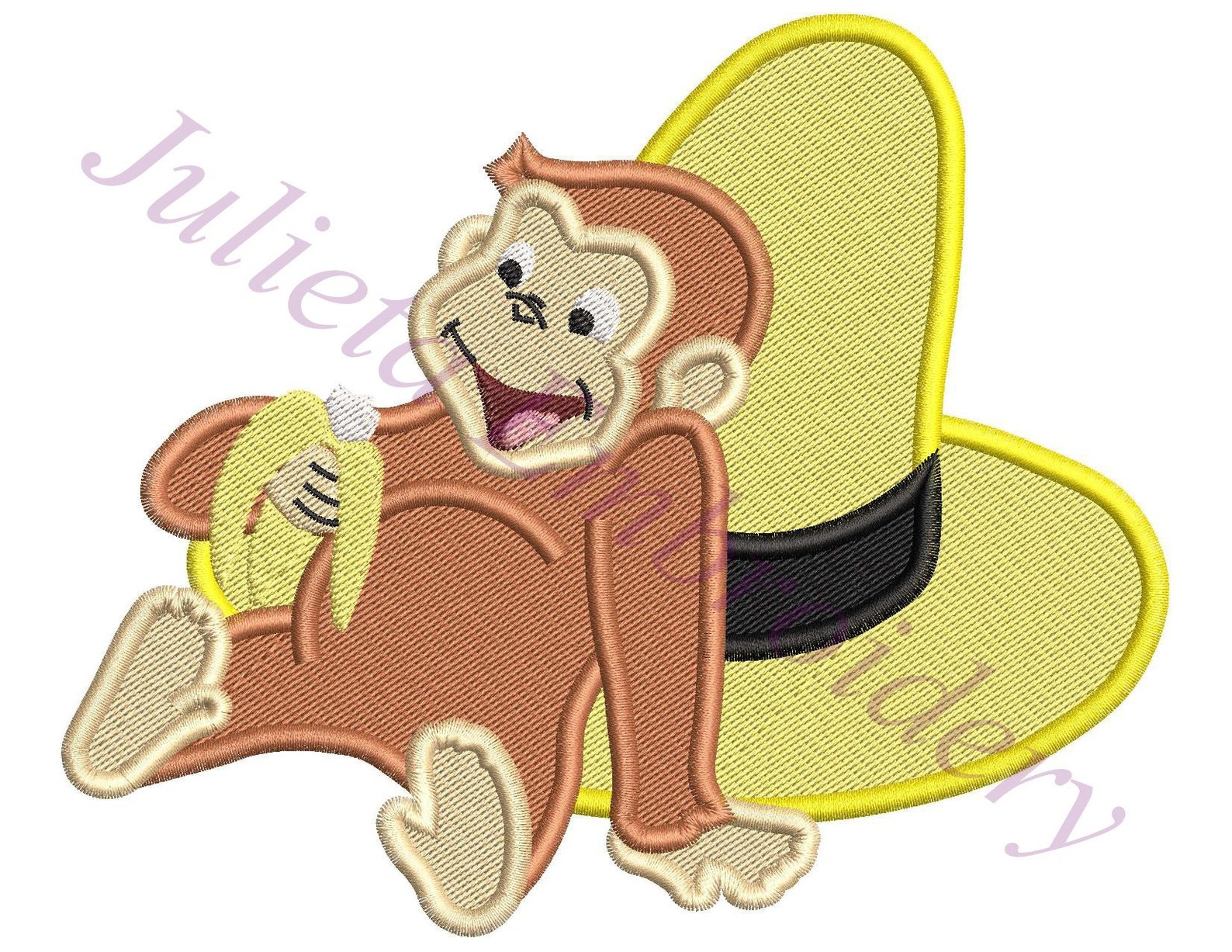 Curious George Fill Embroidery Design 09 INSTANT DOWNLOAD | Etsy