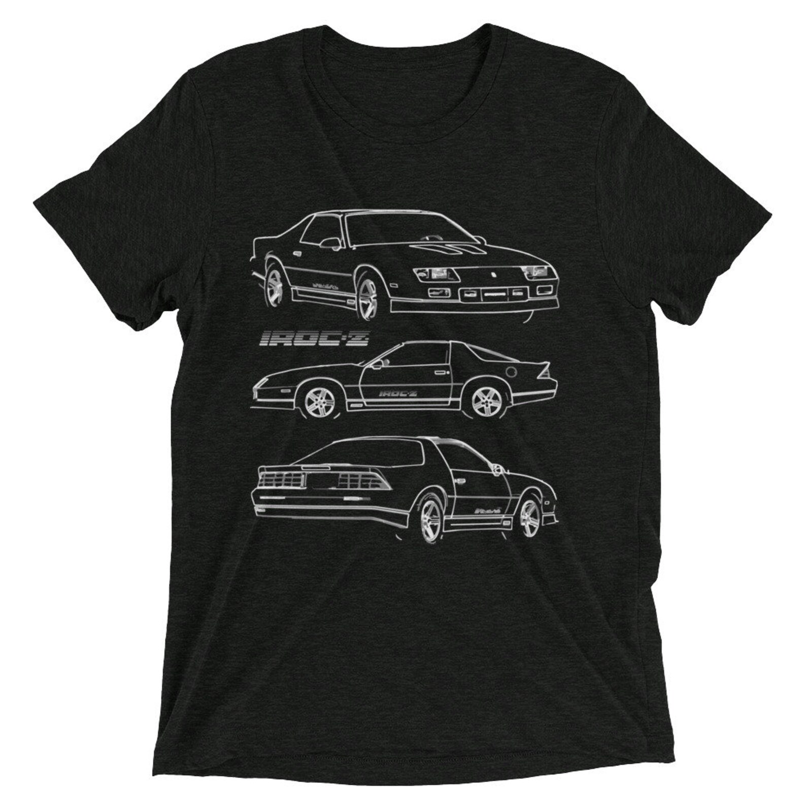1987 Camaro IROC-Z Owner Gift Custom Outline Art Vintage Feel Tri-blend ...