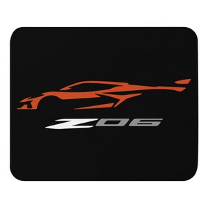 2023 Corvette Z06 C8 Amplify Orange Vette Silhouette Custom Mouse Pad ...