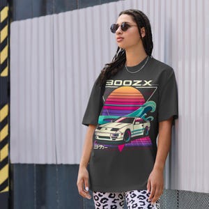 90s Vaporwave Retrowave 300zx JDM Japanese Tuner Car Lovers Oversized ...