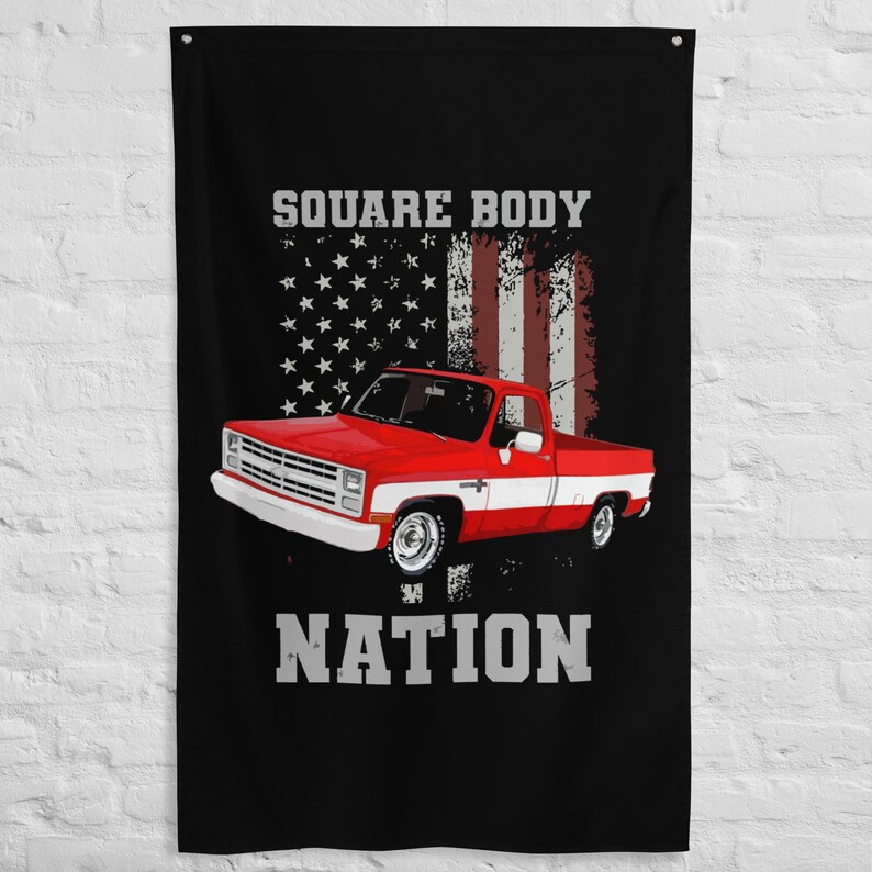Chevy Square Body Pickup Truck Banner: C10 K10 C30 Garage Decor - Etsy ...