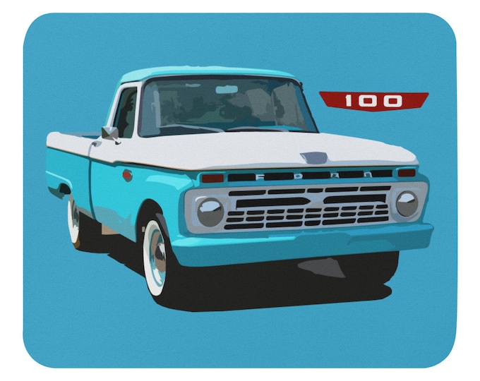 64-65-66 Ford F100 Pickup Truck Customized Pencil Drawing Print - Etsy