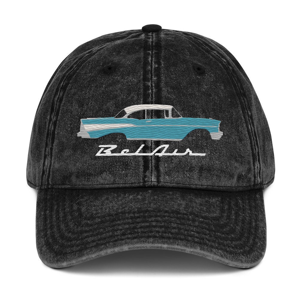 Chevrolet Hat 1955 Chevy Bel Air Dad Hat - Vintage Tri-Five Hot Rod Cap ...