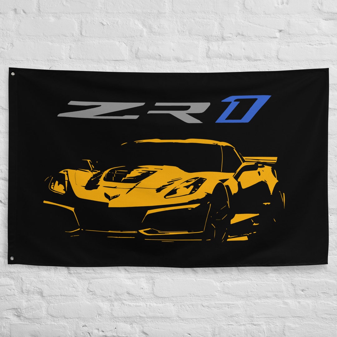 C7 ZR1 Yellow Art Flag: 7th Gen Vette Garage Decor (34.5" X 56") - Etsy