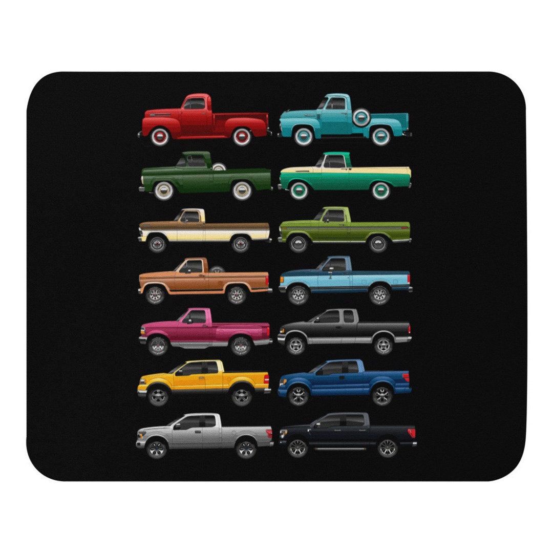 Evolution of Ford Trucks F Series 1948 - 2021 F1 F100 F150 Mouse Pad - Etsy