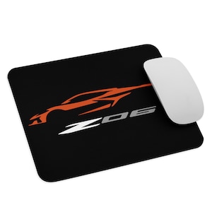 2023 Corvette Z06 C8 Amplify Orange Vette Silhouette Custom Mouse Pad ...