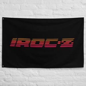 Retro Chevy Camaro IROC-Z Emblem Car Club Garage Office Man Cave Banner ...
