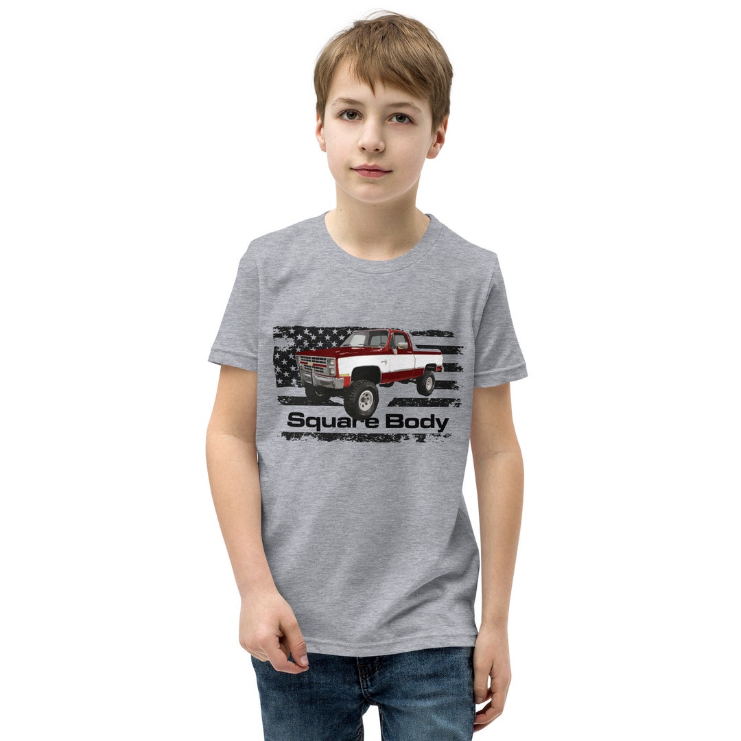 Chevy K10 Silverado Square Body Pickup Truck Youth Short Sleeve T-shirt ...