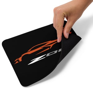 2023 Corvette Z06 C8 Amplify Orange Vette Silhouette Custom Mouse Pad ...
