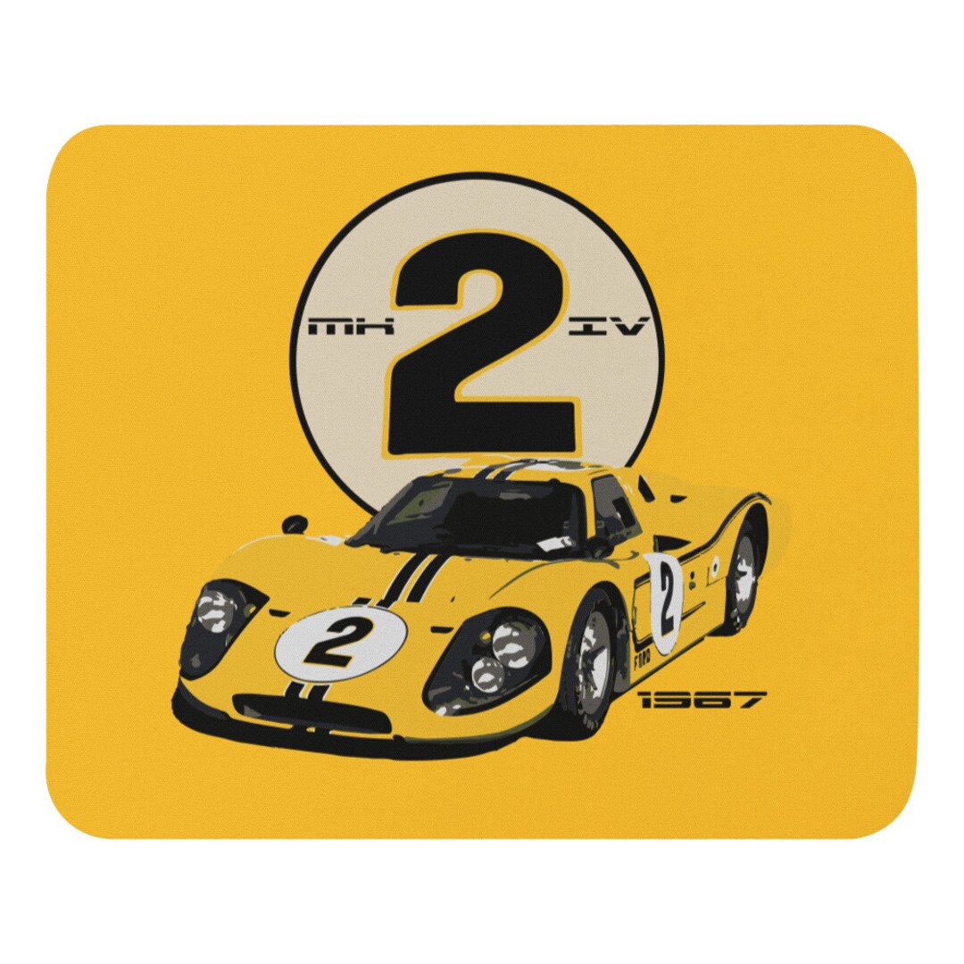1967 Ford GT40 MK IV Yellow Race Car Custom Racing Art Motorsports ...