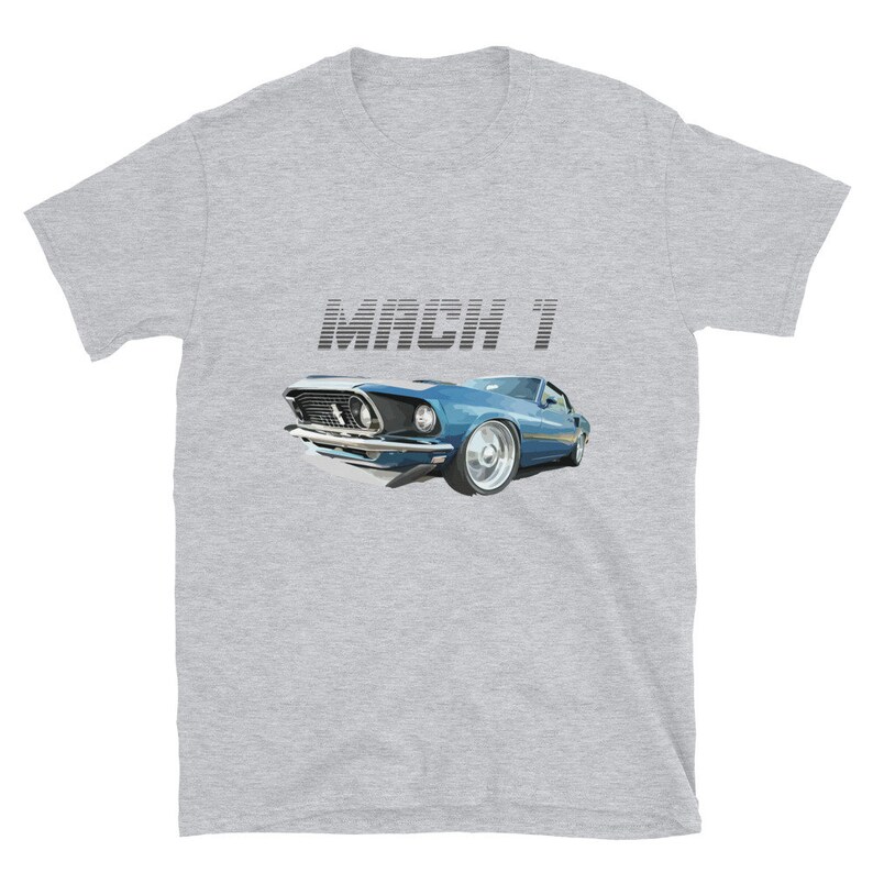 Ford Mustang Mach 1 Classic Car Short-sleeve Unisex T-shirt | Etsy