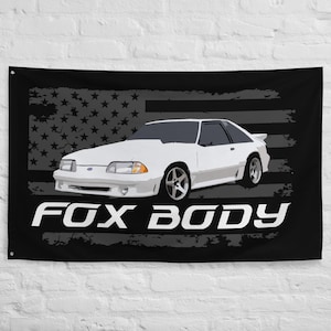 Foxbody Mustang Flag: 3rd Gen Stang Garage Decor (34.5" X 56") - Etsy