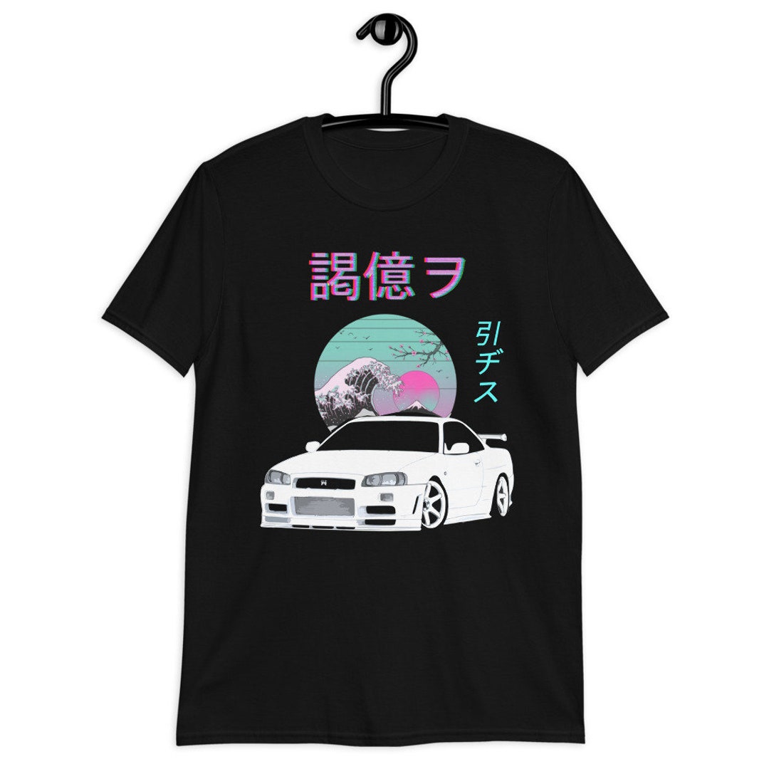 Skyline GT-R R34 JDM Tuner Car Drift Street Racing GTR Short-sleeve T ...