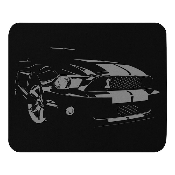 Black Ford Mustang Shelby Gt500 S197 Custom Art Mouse Pad - Etsy
