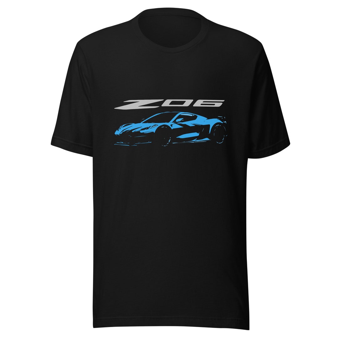 2023 Corvette C8 Z06 Rapid Blue, Custom Silhouette Design, T-shirt - Etsy
