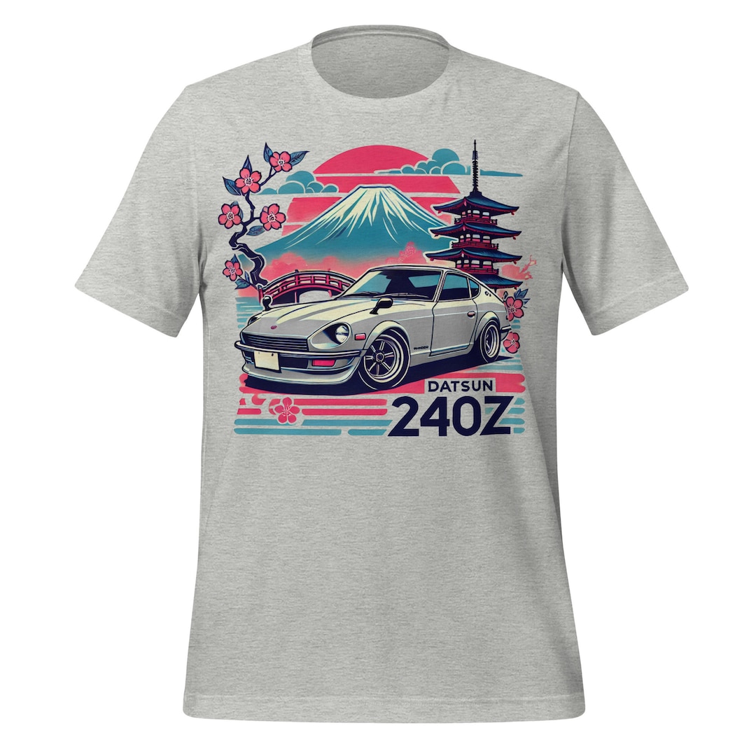 Retro Japanese Datsun 240z T-shirt for Vintage JDM Car Culture Fans ...